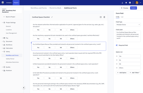 Safety Management with Digital Permit-to-Work (PTW/ePTW)